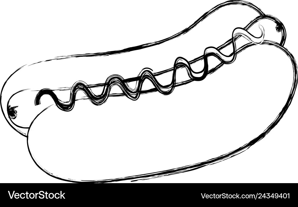 Fresh and delicious hot dog Royalty Free Vector Image