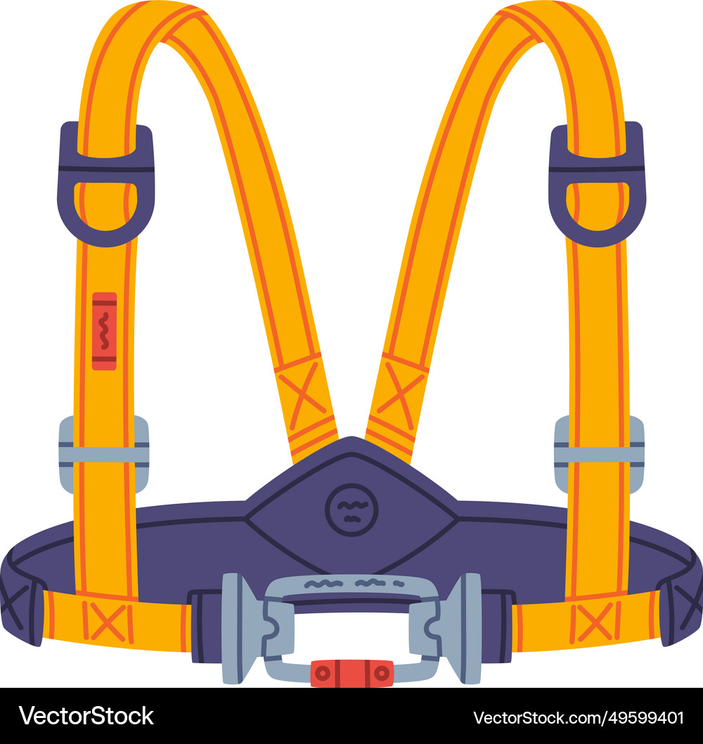 Harness strap and fastener as climbing equipment Vector Image