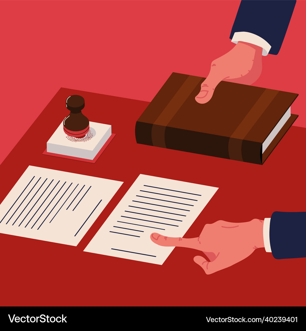 Notary services and legal Royalty Free Vector Image