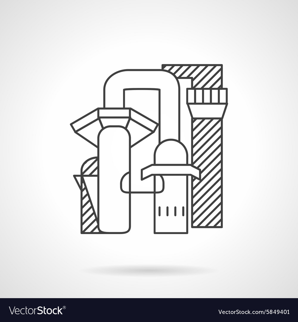 Pulp and paper mill line icon Royalty Free Vector Image Pulp and paper mill line icon Royalty Free Vector Image