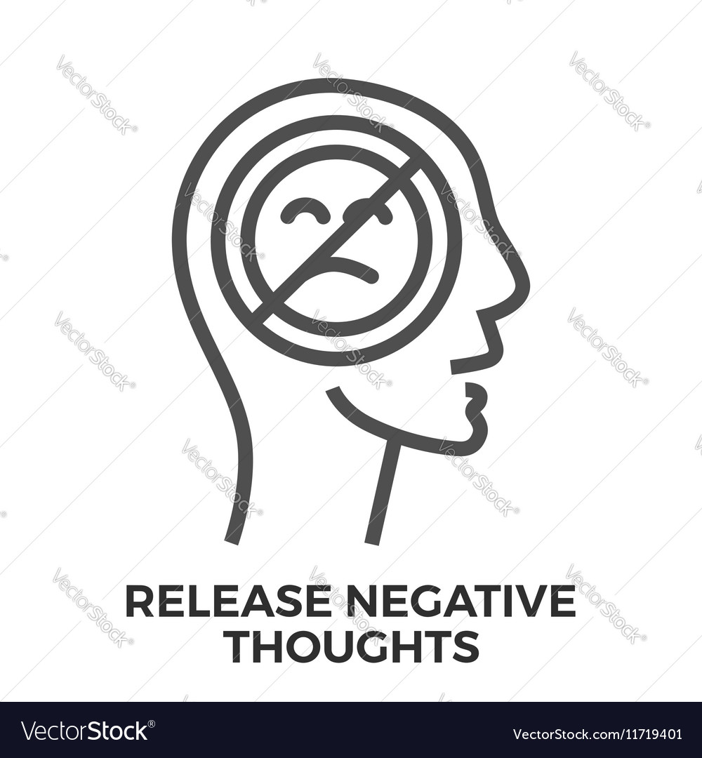 Release negative thoughts Royalty Free Vector Image