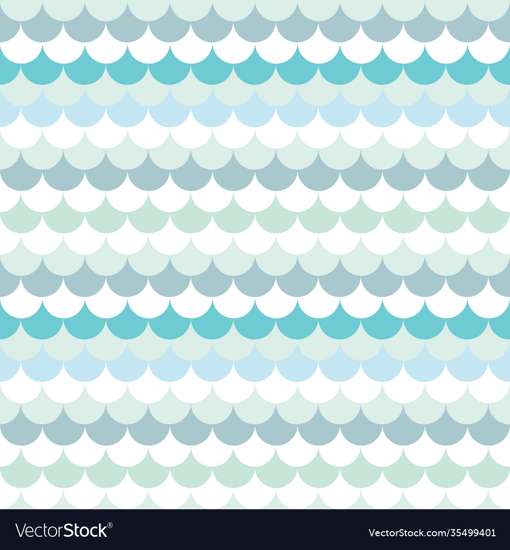 Seamless abstract blue geometric shell pattern Vector Image