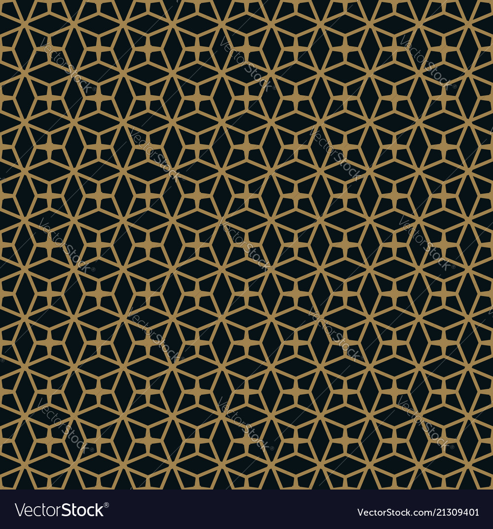 Seamless pattern of intersecting thin gold lines Vector Image