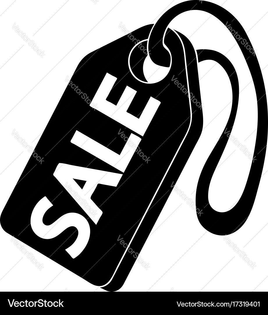 Shop sale icon simple style Royalty Free Vector Image