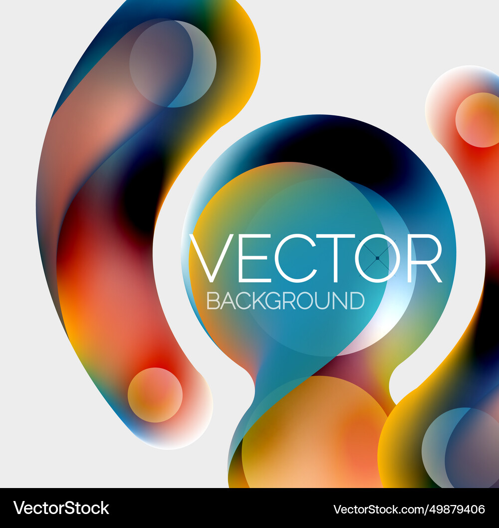 Beautiful flowing round shapes and circles Vector Image