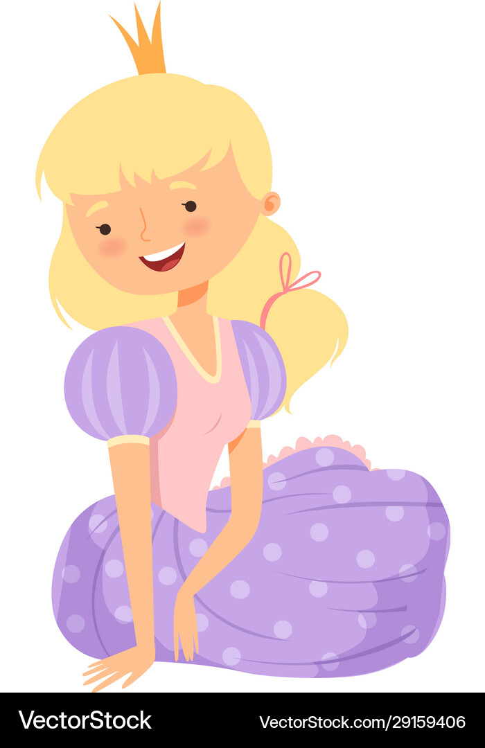 Beautiful princess with crown on her head Vector Image