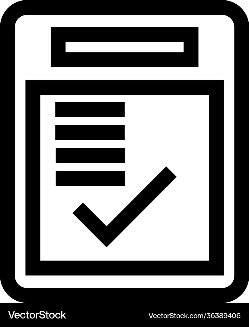 Check list icon or logo isolated sign symbol Vector Image