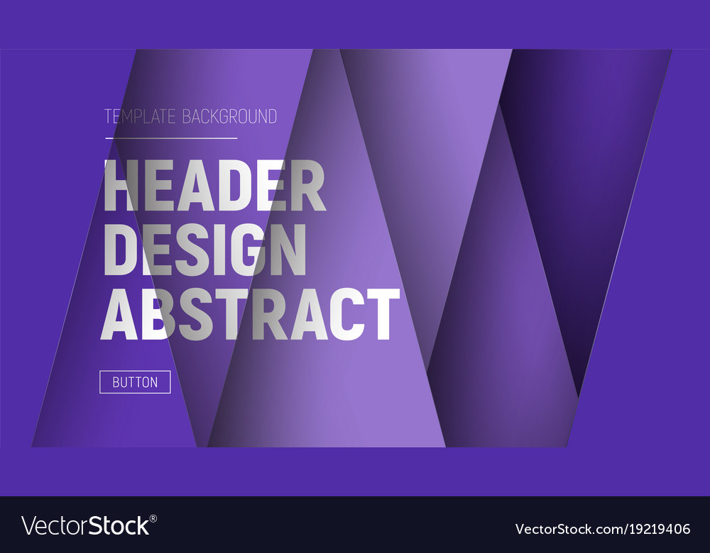 Design site header with purple layers and text Vector Image
