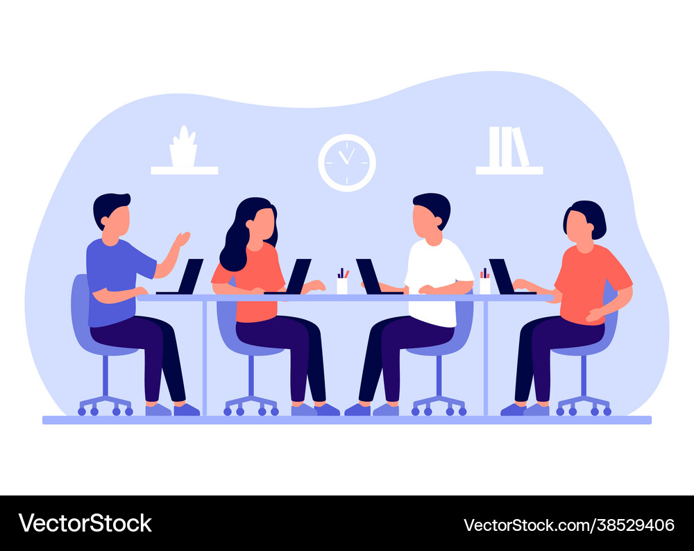 Group business employee people work together Vector Image