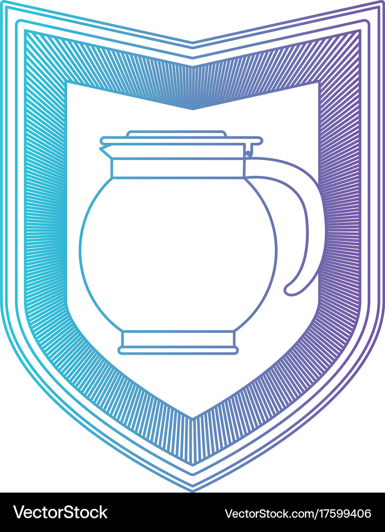 Logo shield decorative of rounded glass jar Vector Image