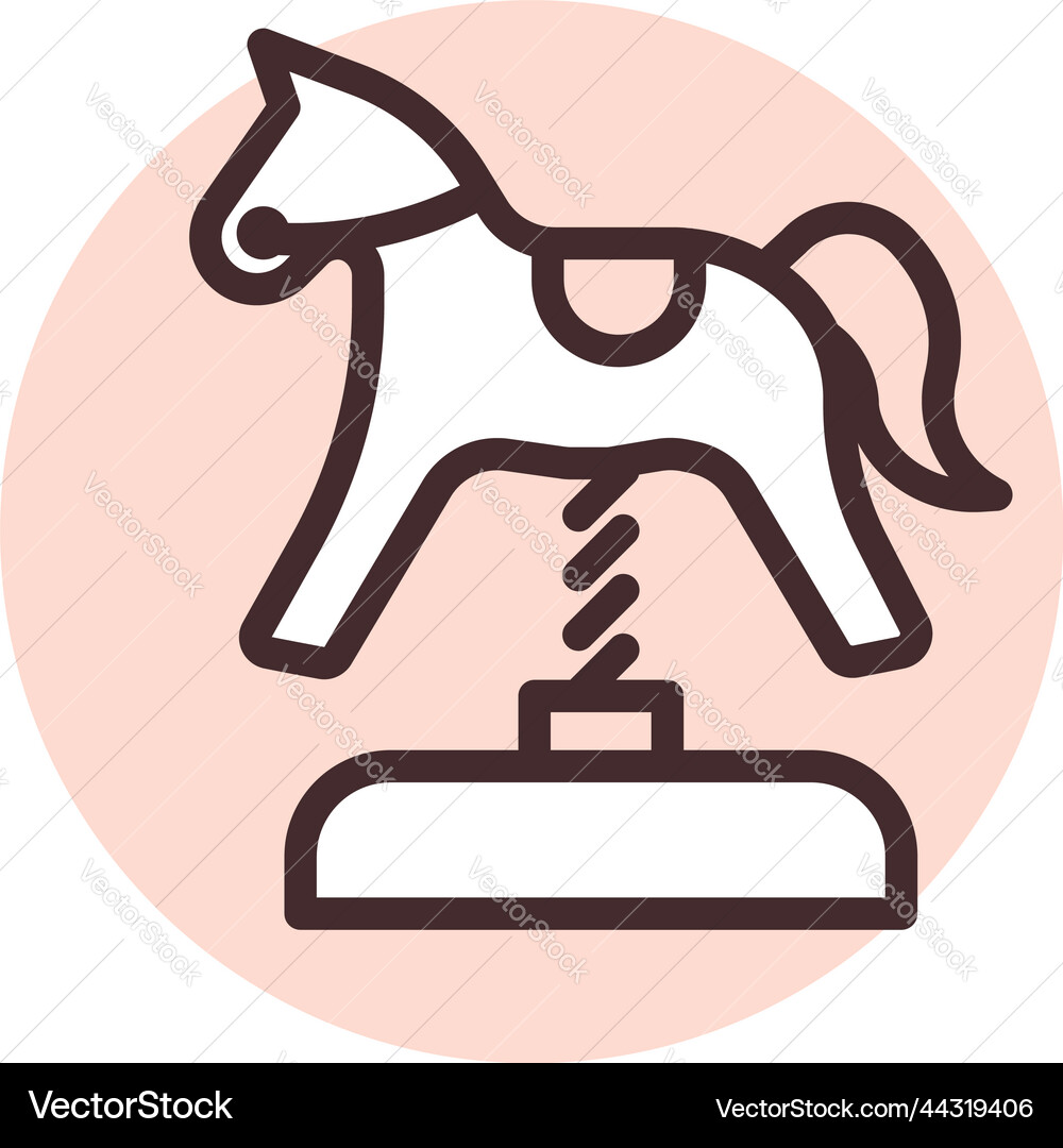 Luna park horse carousel on white background Vector Image