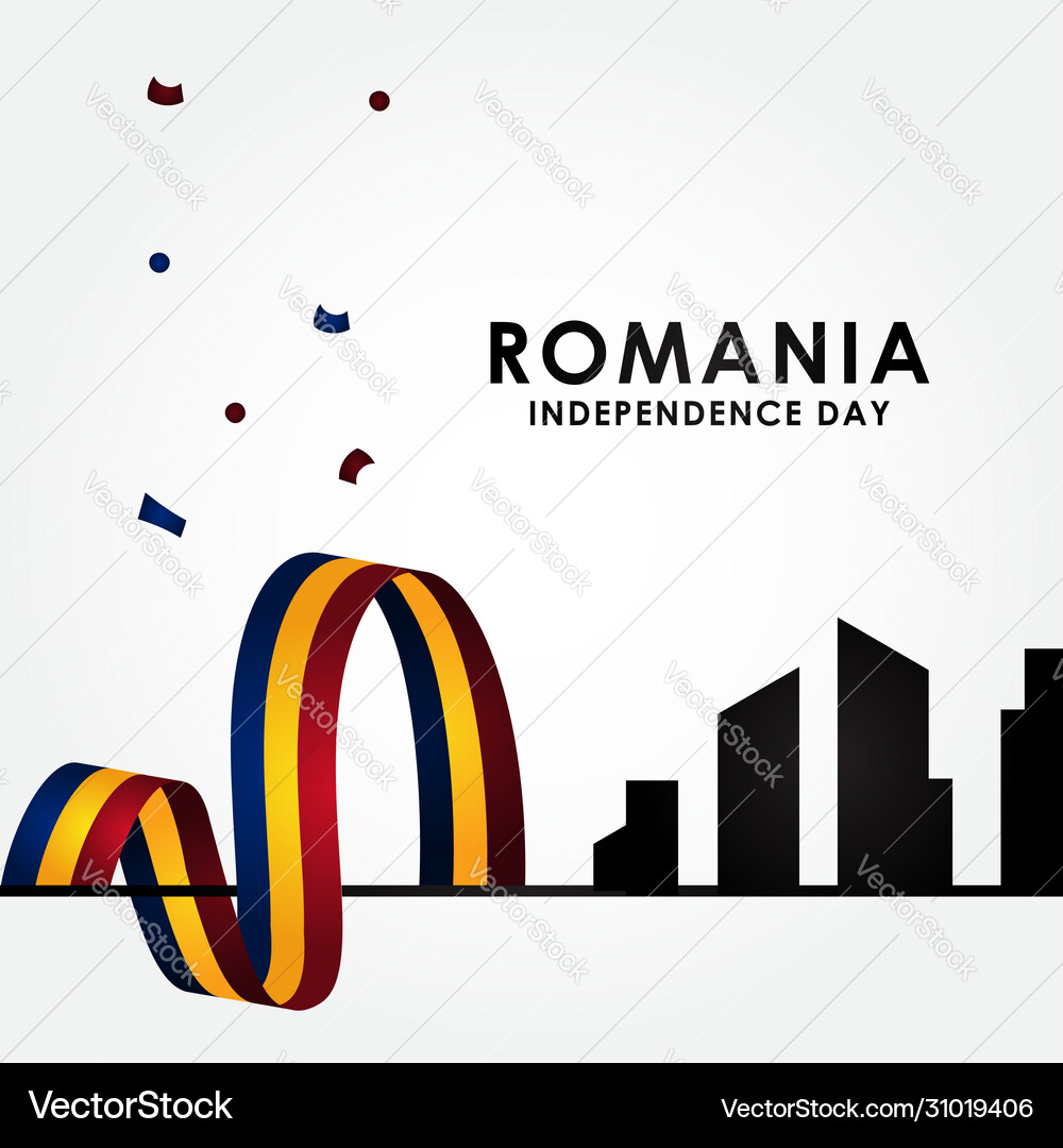 Romania independence day design for celebrate Vector Image