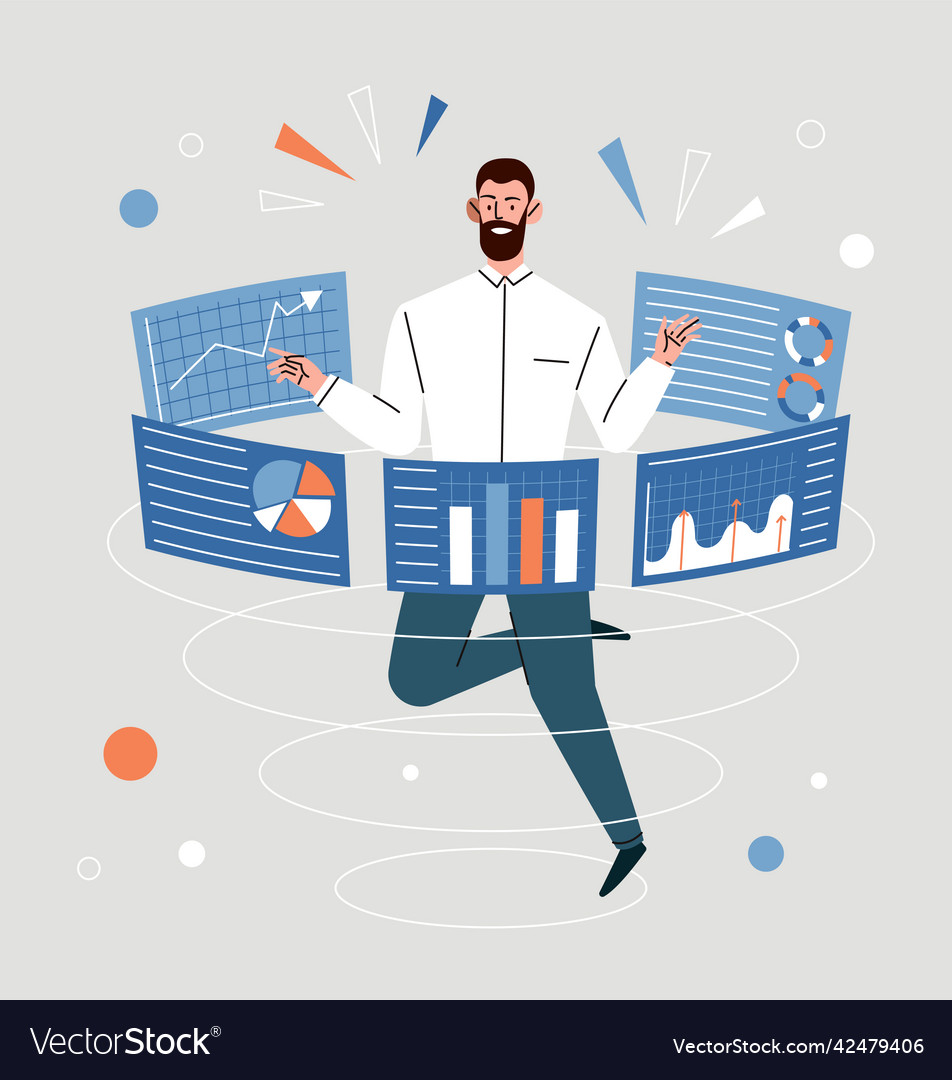 Visual data concept Royalty Free Vector Image - VectorStock