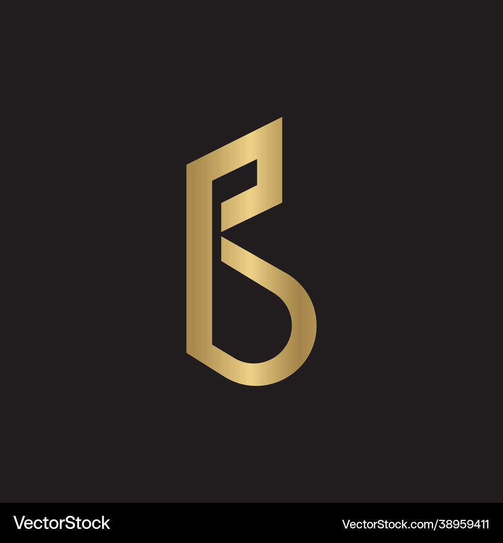 Bp or pb logo and icon design Royalty Free Vector Image