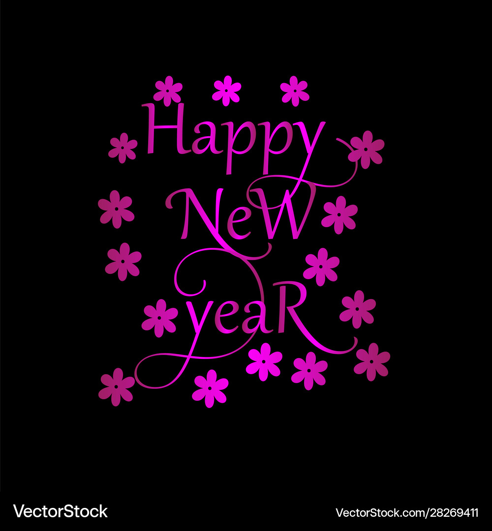 Colorful happy new year design Royalty Free Vector Image