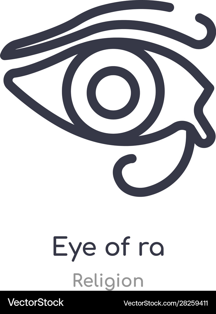 Eye ra outline icon isolated line from Royalty Free Vector