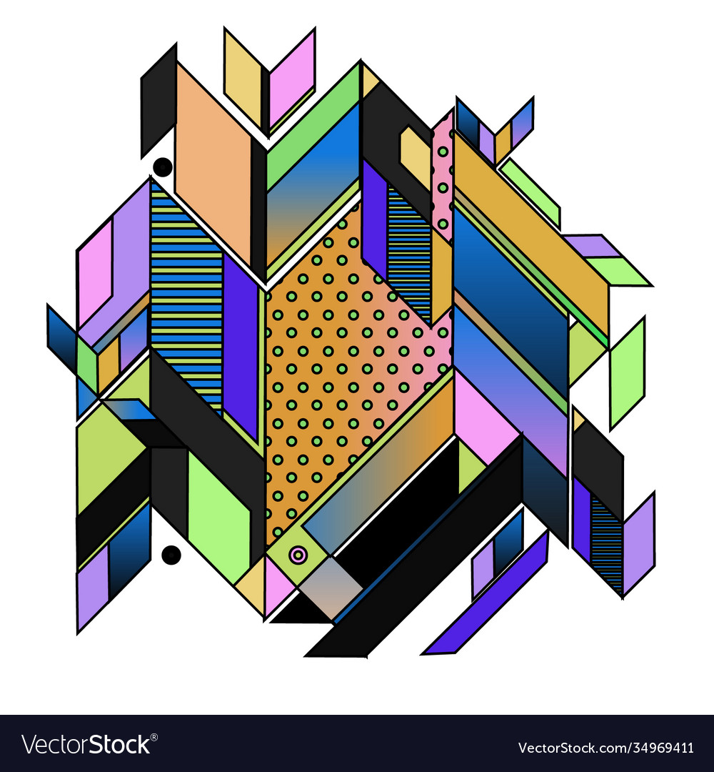 Geometric 3D Triangle Forms Royalty Free Vector Image