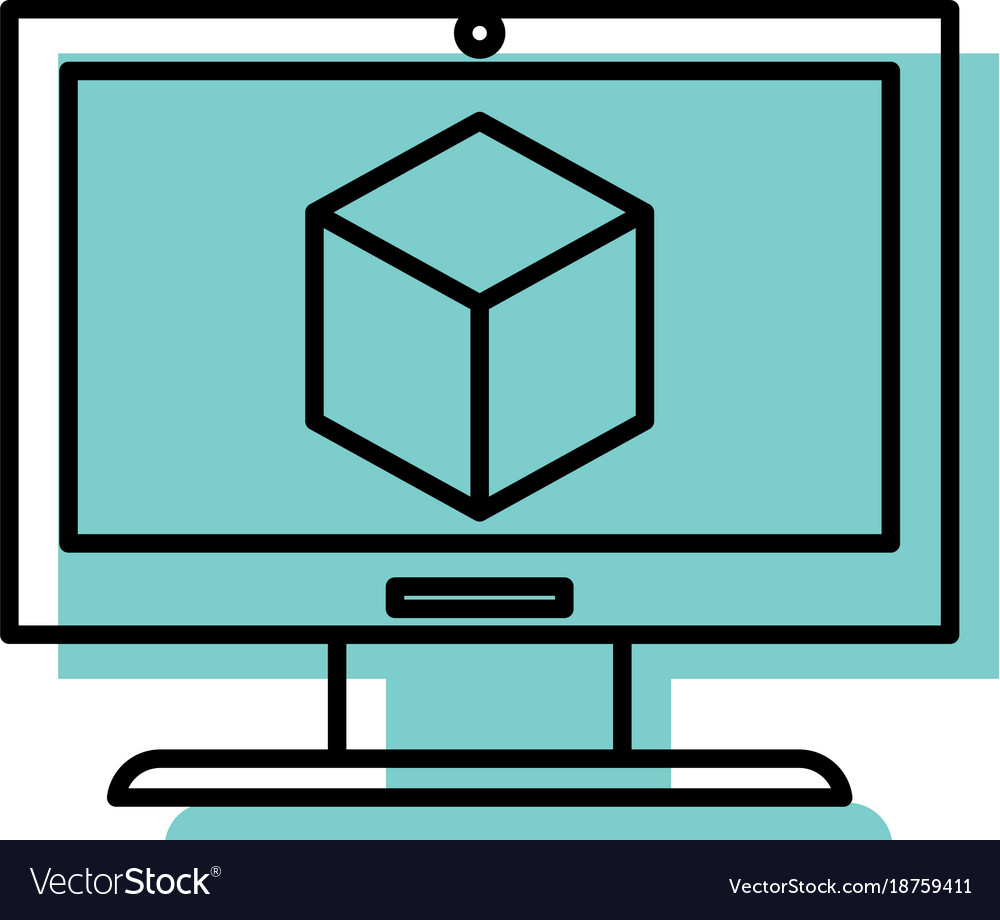 Isolated computer design Royalty Free Vector Image