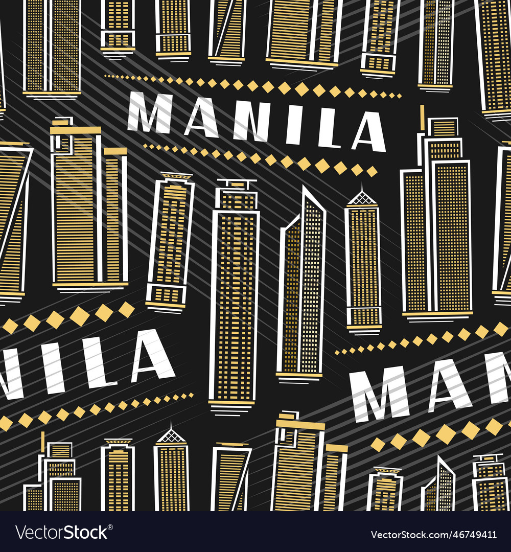 Manila seamless pattern Royalty Free Vector Image