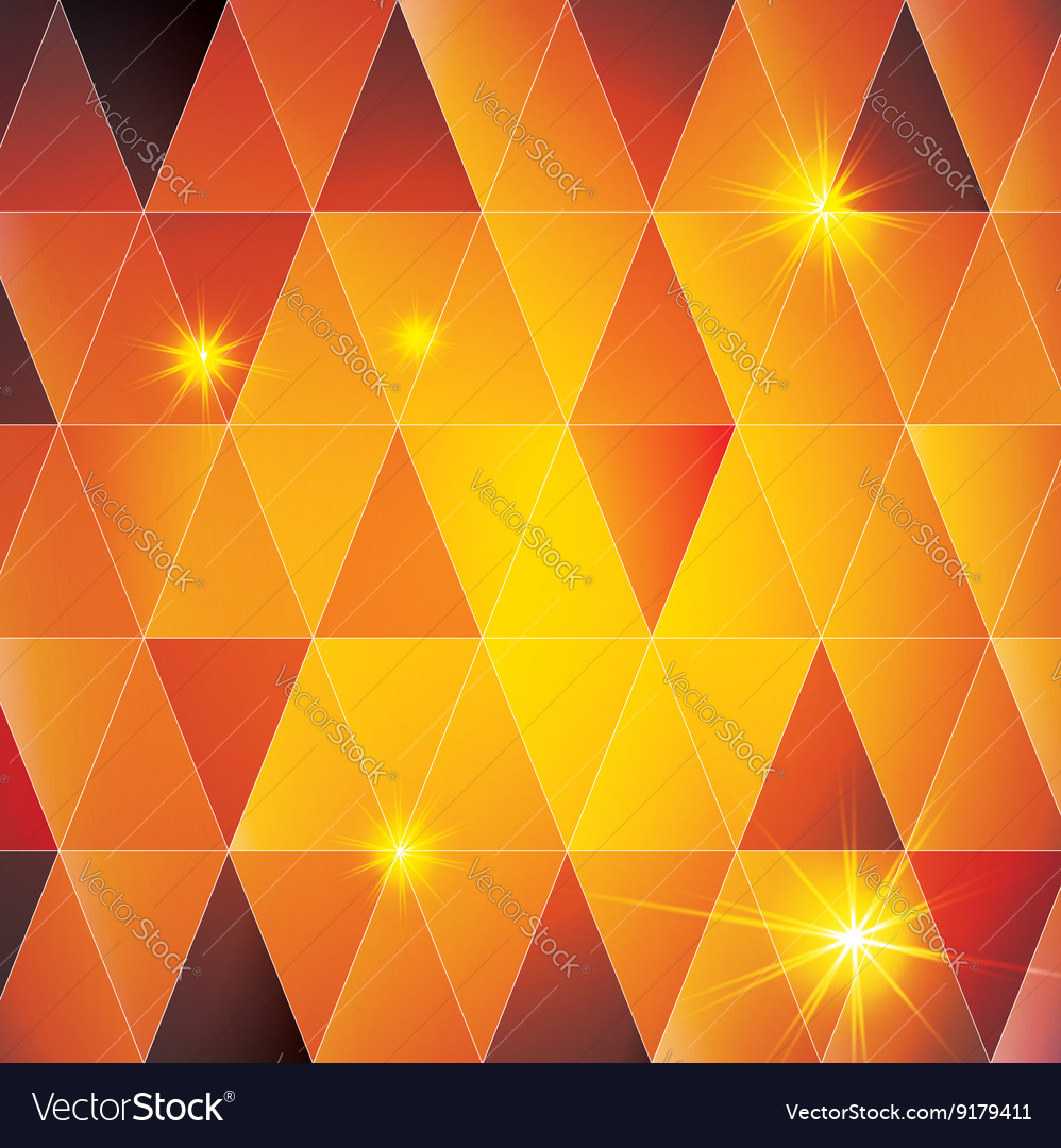 Orange triangle abstract pattern Royalty Free Vector Image
