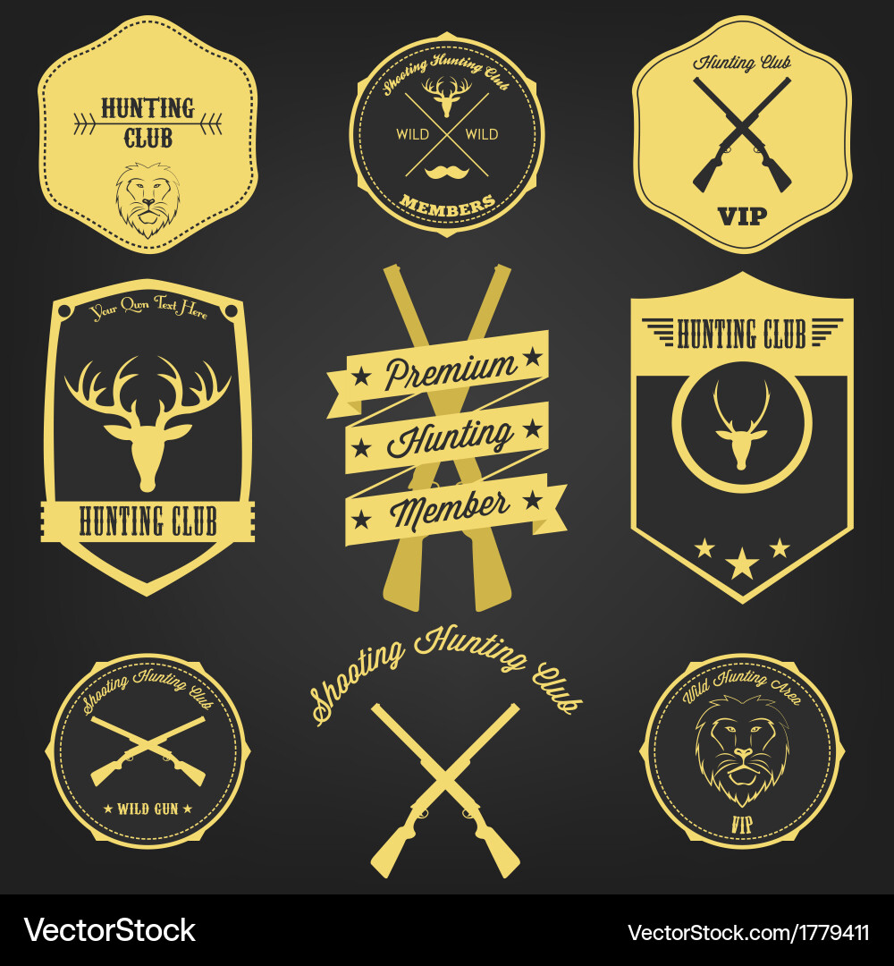 Premium hunting vintage label Royalty Free Vector Image