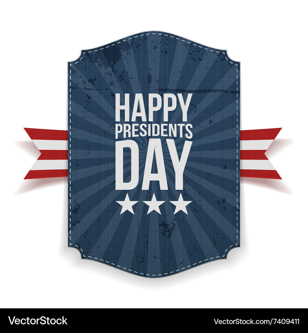 Presidents day big realistic banner template Vector Image