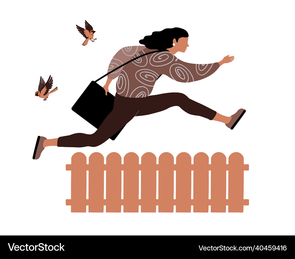 Artist is in a hurry to work Royalty Free Vector Image