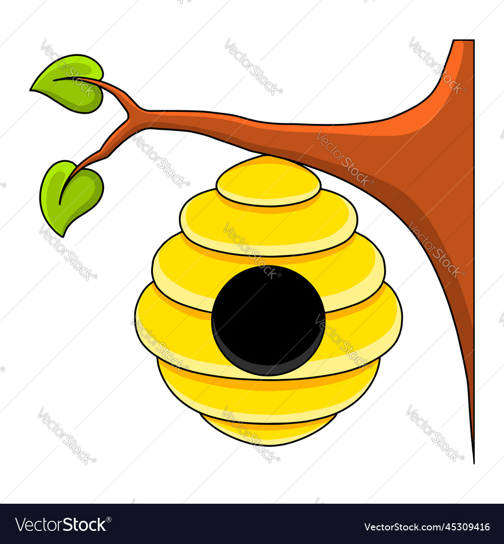 Cute hive isolated on white background design Vector Image
