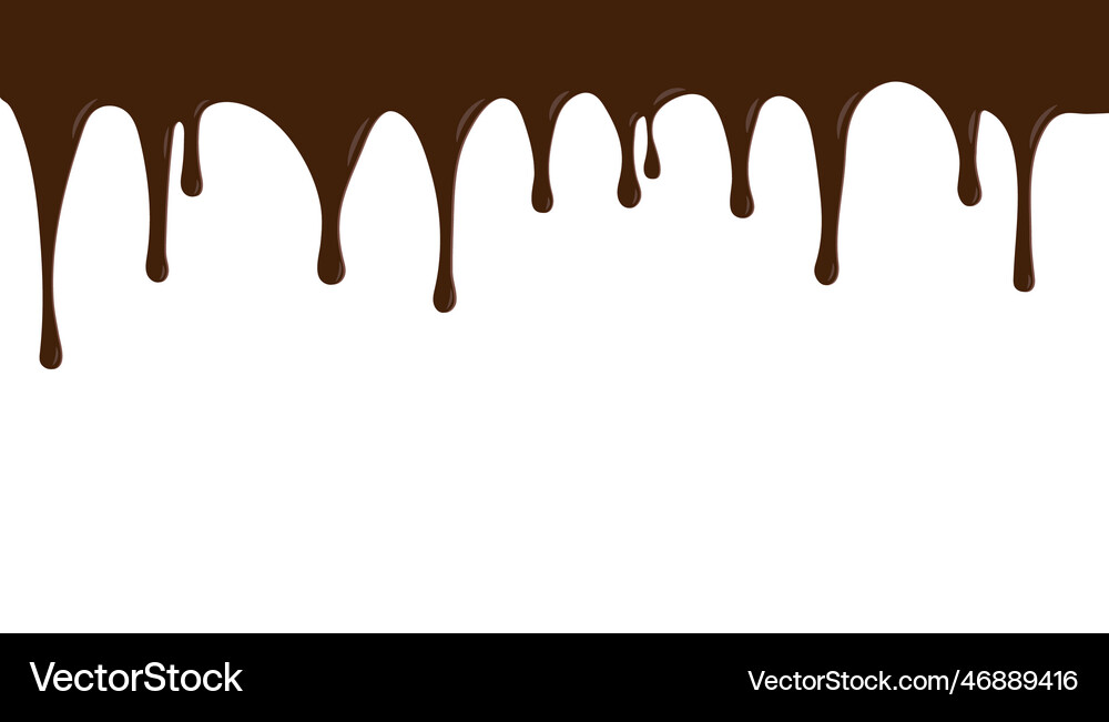 Dripping of melted chocolate background Royalty Free Vector