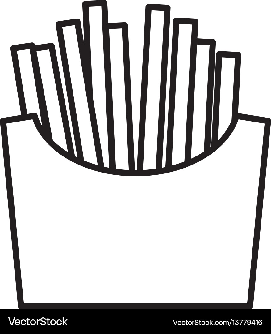 French fries line icon Royalty Free Vector Image