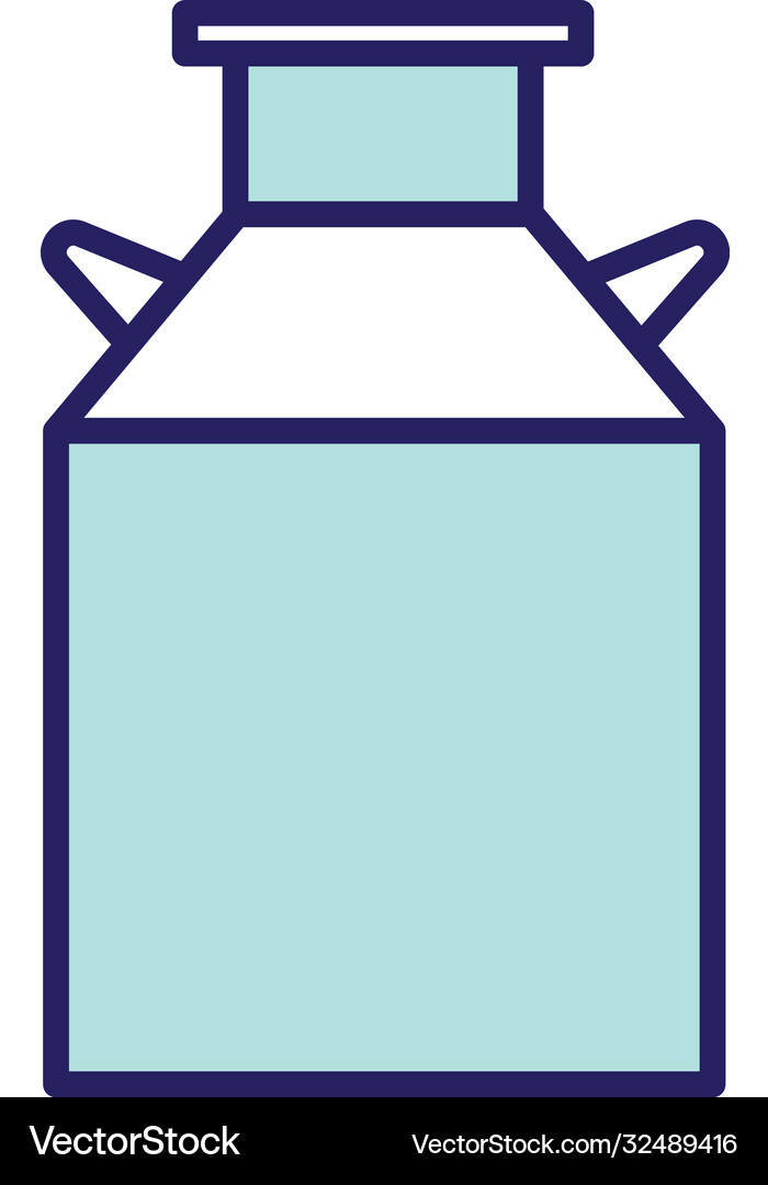 Milk can line and fill style icon design Vector Image