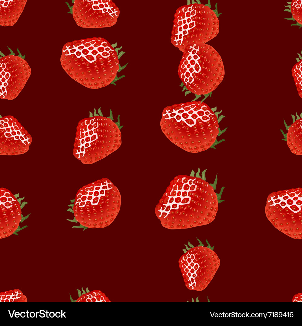 Seamless pattern with strawberry Royalty Free Vector Image