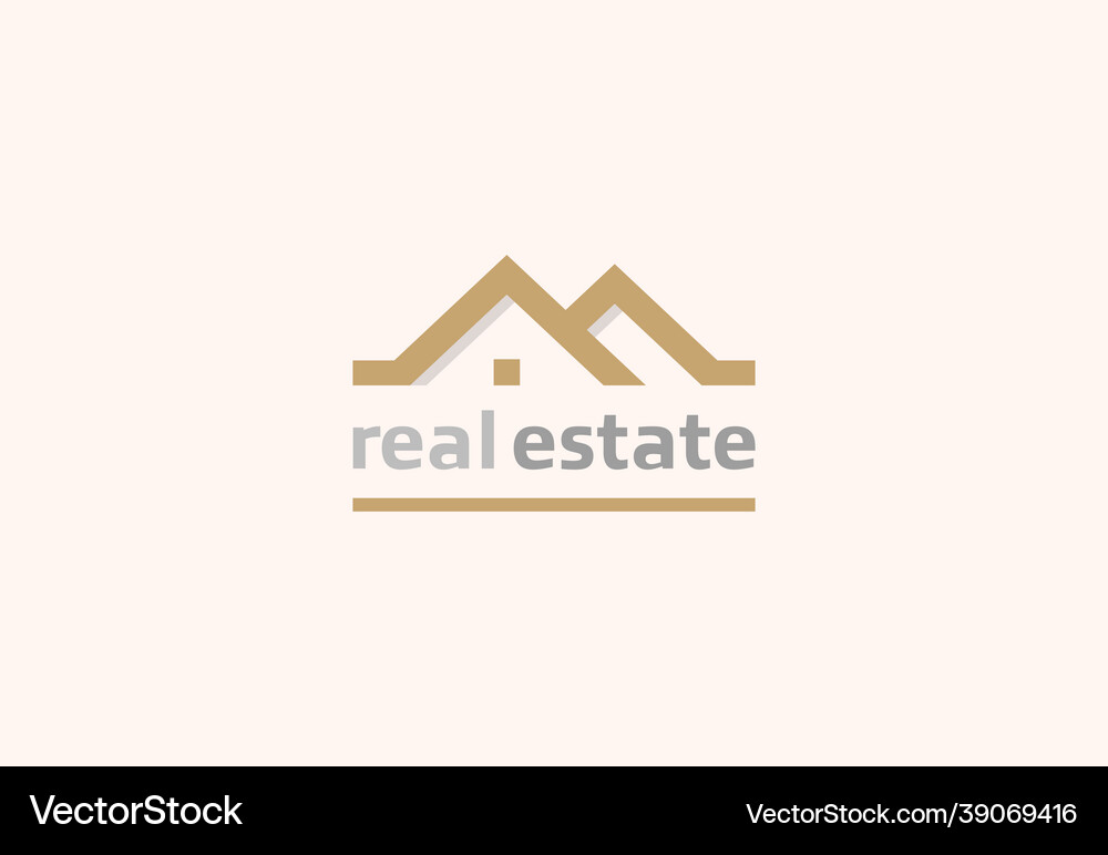 Simple house roof icon Royalty Free Vector Image