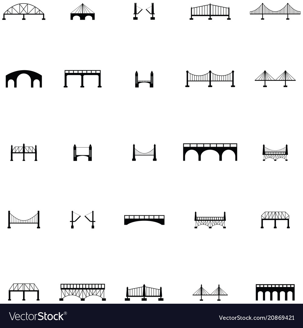 Bridge icon set Royalty Free Vector Image - VectorStock