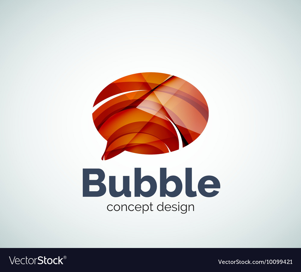 Bubble logo template Royalty Free Vector Image