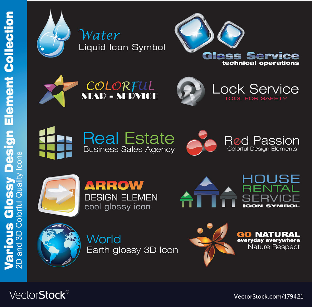 Business design elements Royalty Free Vector Image