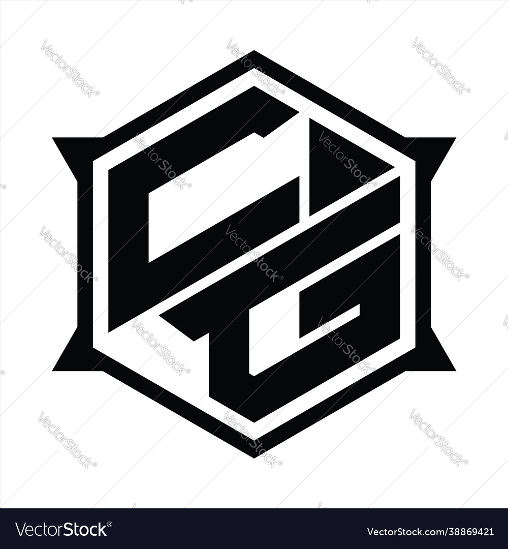Cg logo monogram design template Royalty Free Vector Image