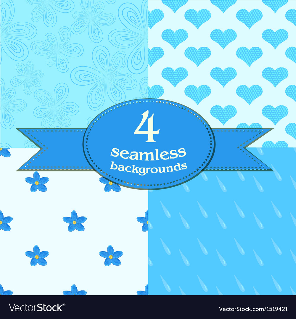 Cute seamless backgrounds Royalty Free Vector Image