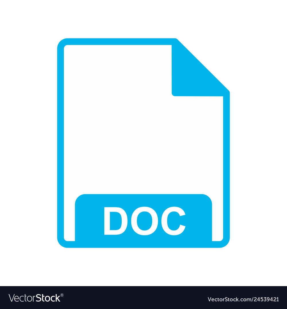 Doc icon Royalty Free Vector Image - VectorStock