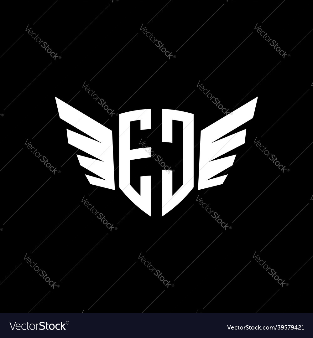 Ec monogram wing shape style Royalty Free Vector Image