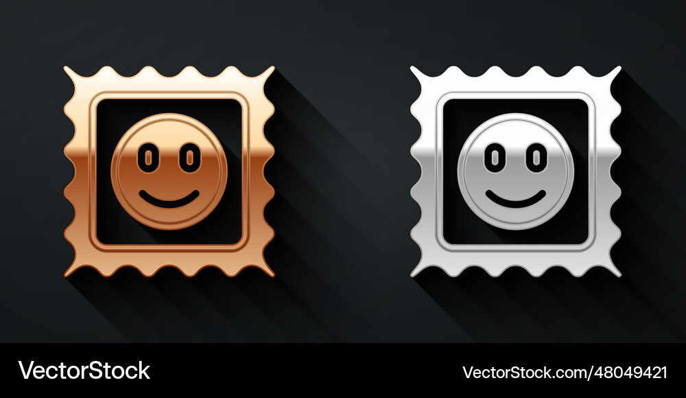 Gold and silver lsd acid mark icon isolated on Vector Image