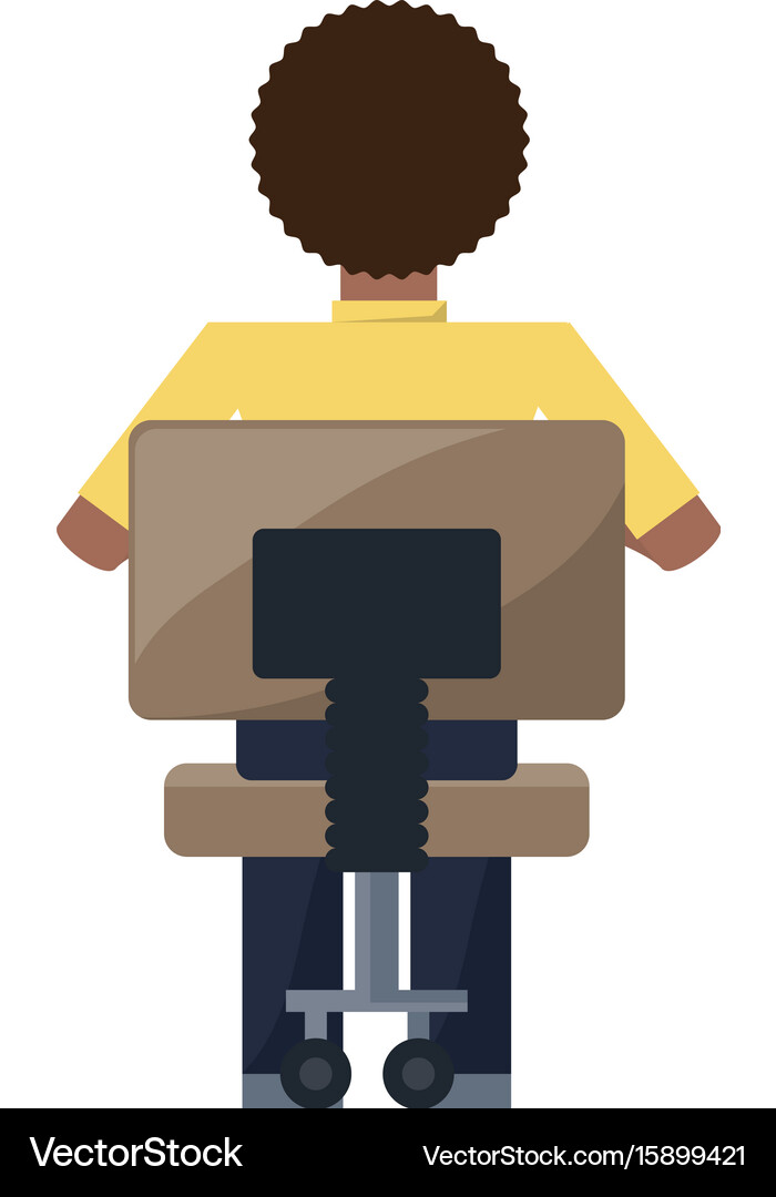 Man sitting on a chair Royalty Free Vector Image