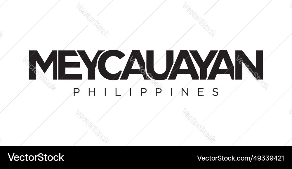 Meycauayan in the philippines emblem the design Vector Image