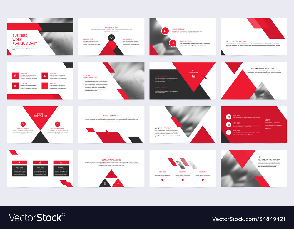 Minimalist Presentation Slides Royalty Free Vector Image