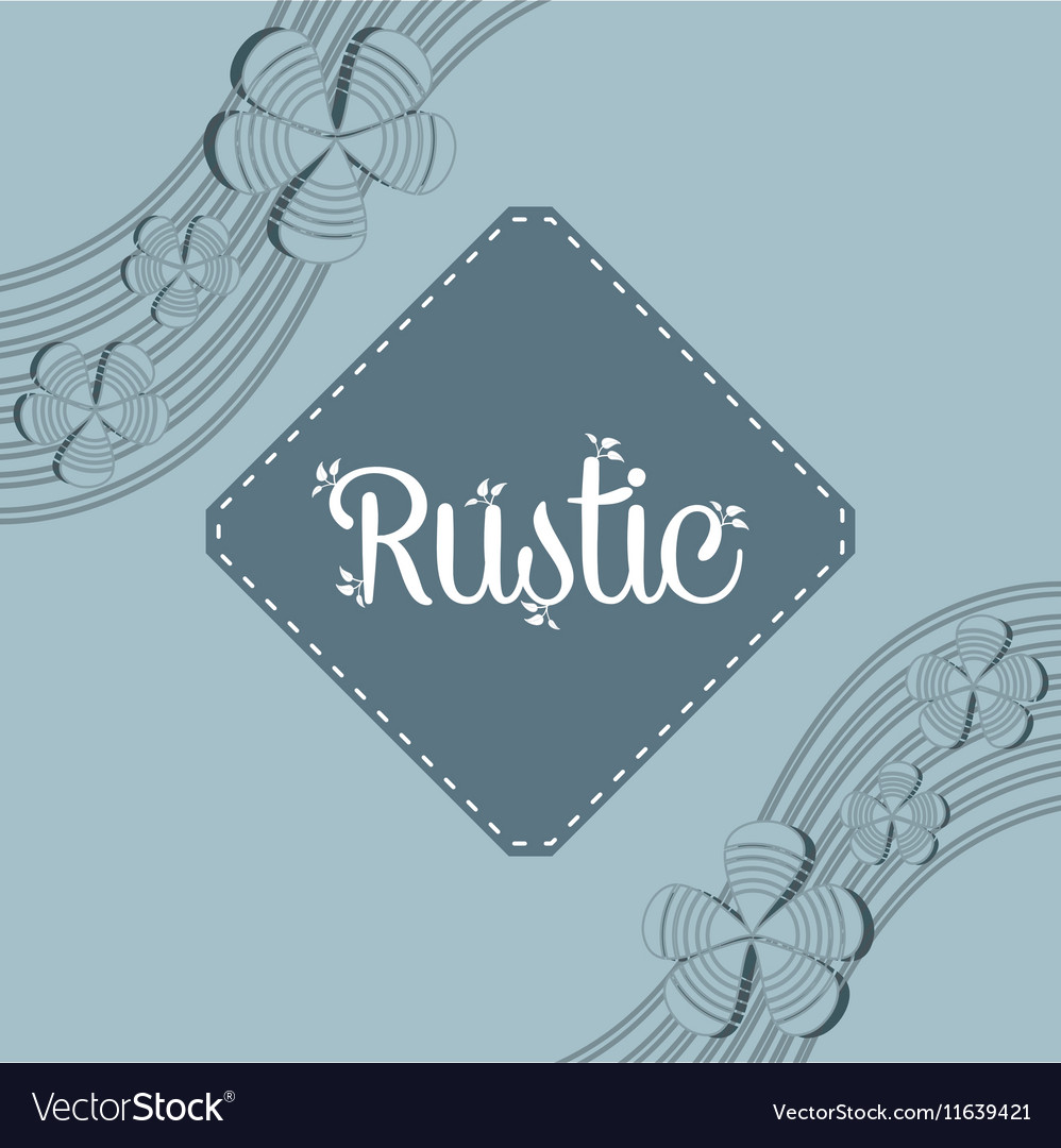 Rustic decorative style Royalty Free Vector Image