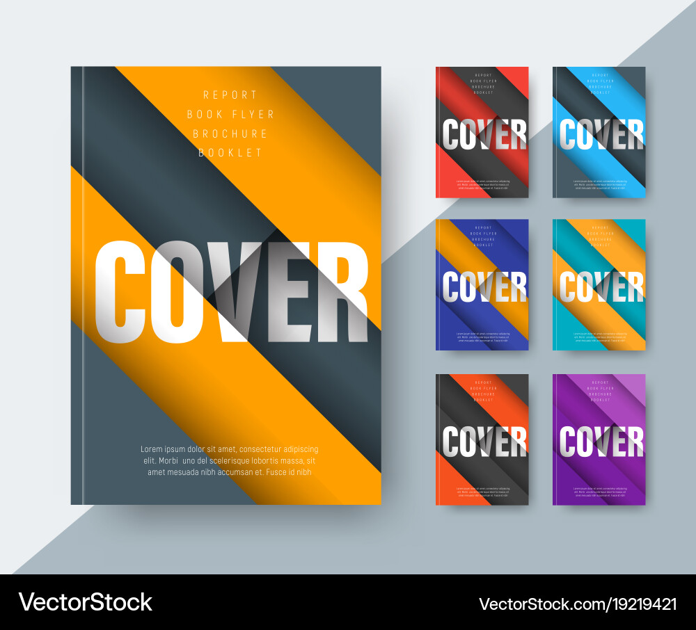 Set of modern covers in the style material Vector Image