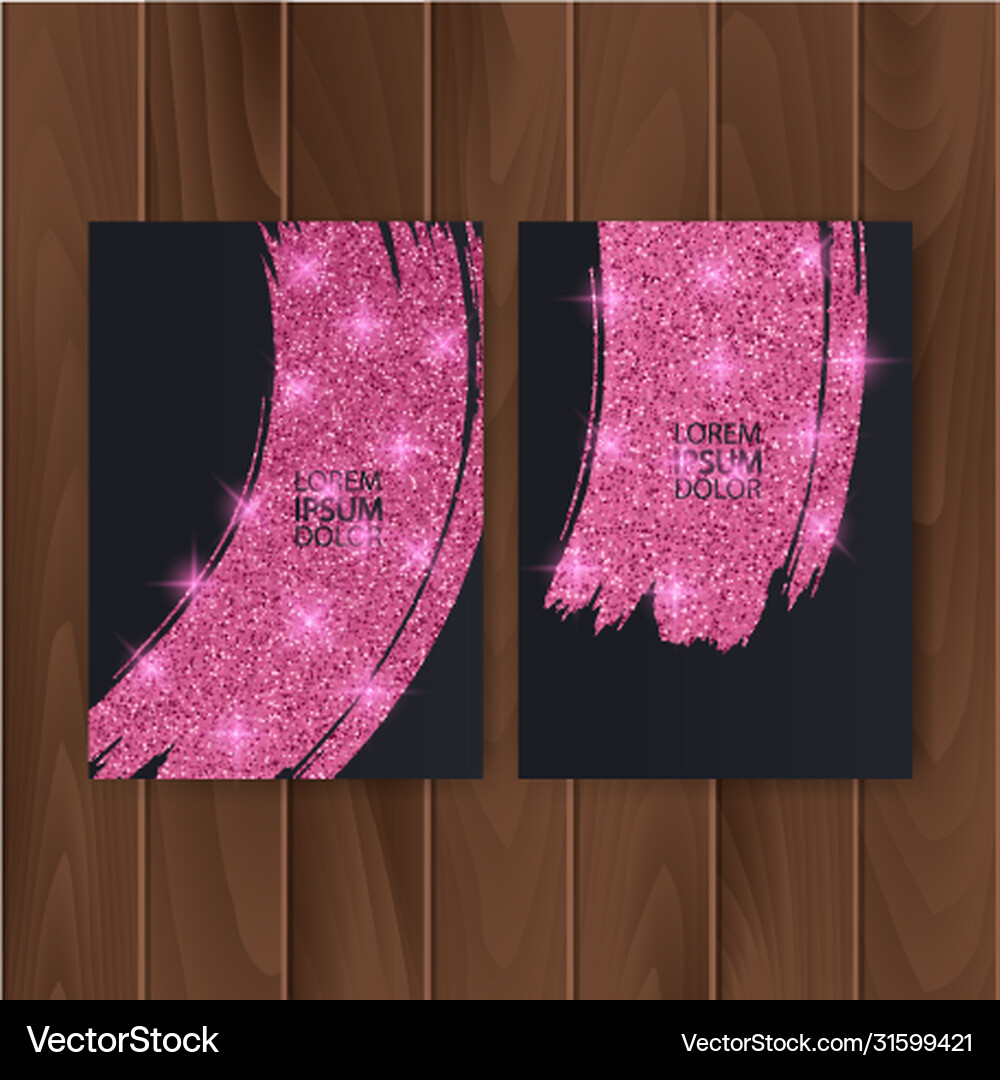 Templates for cover or brochure with pink Vector Image