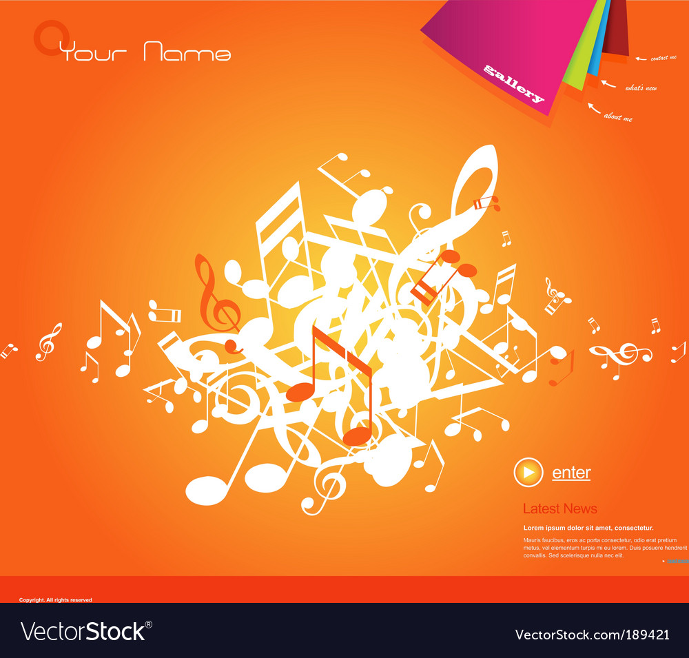 Website template Royalty Free Vector Image - VectorStock