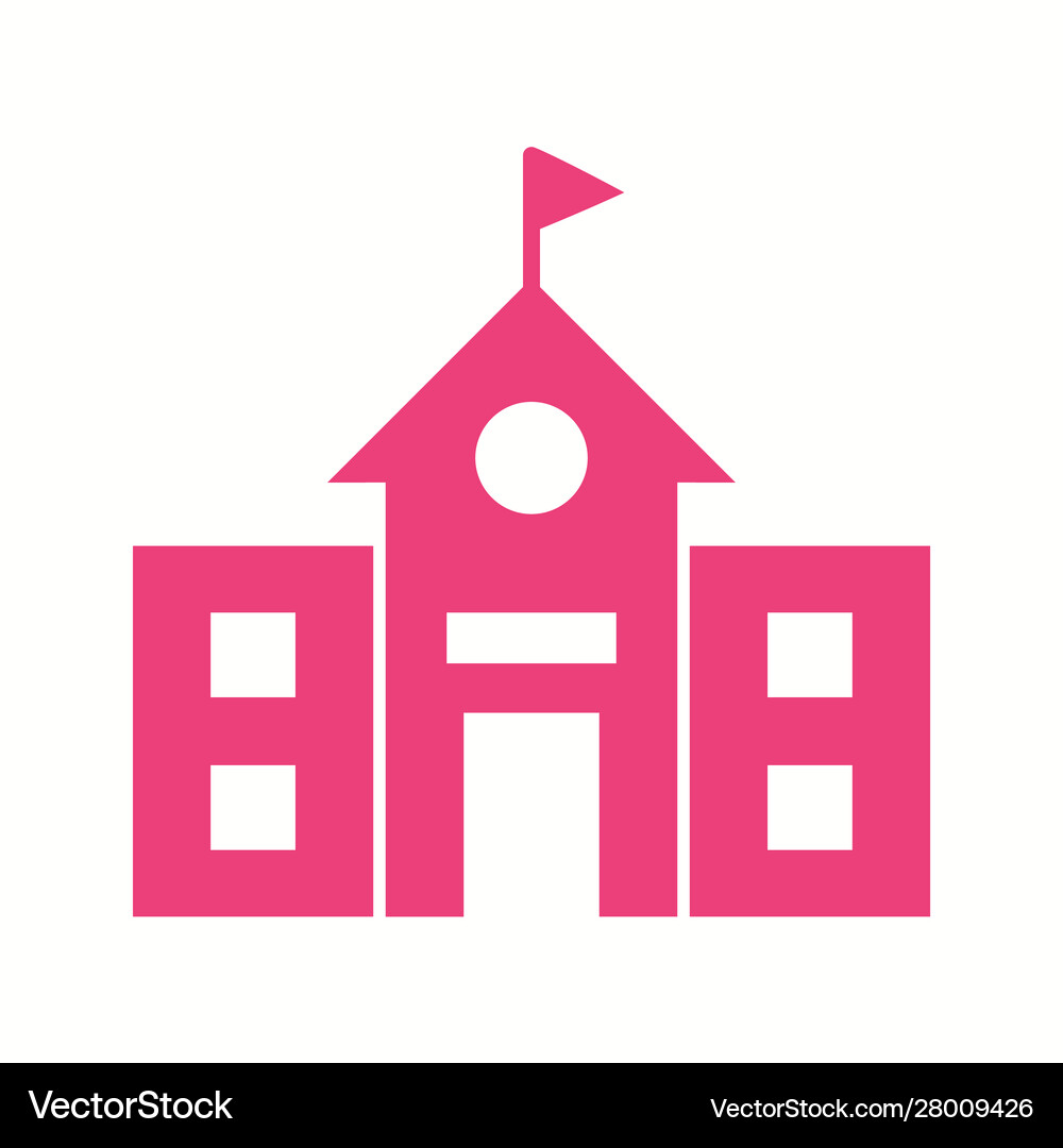 Beautiful college glyph icon Royalty Free Vector Image