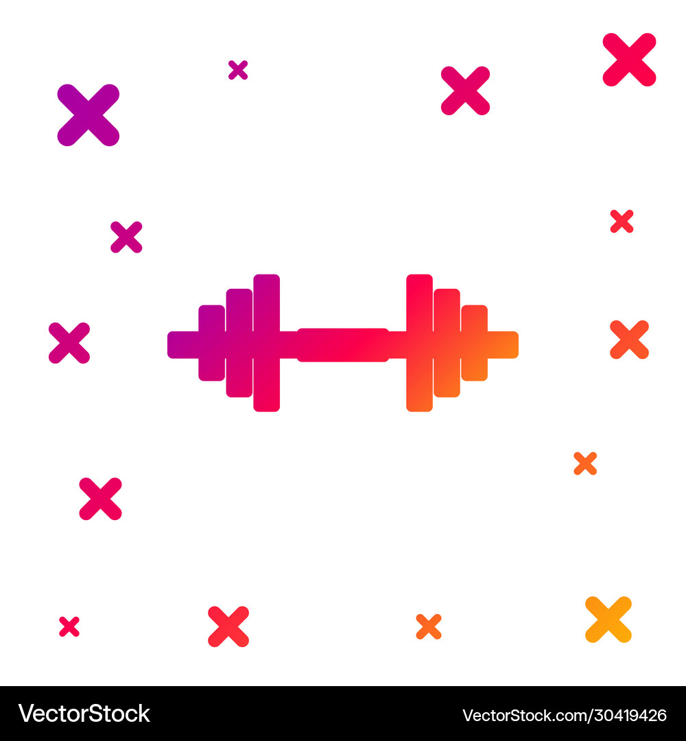 Color dumbbell icon isolated on white background Vector Image